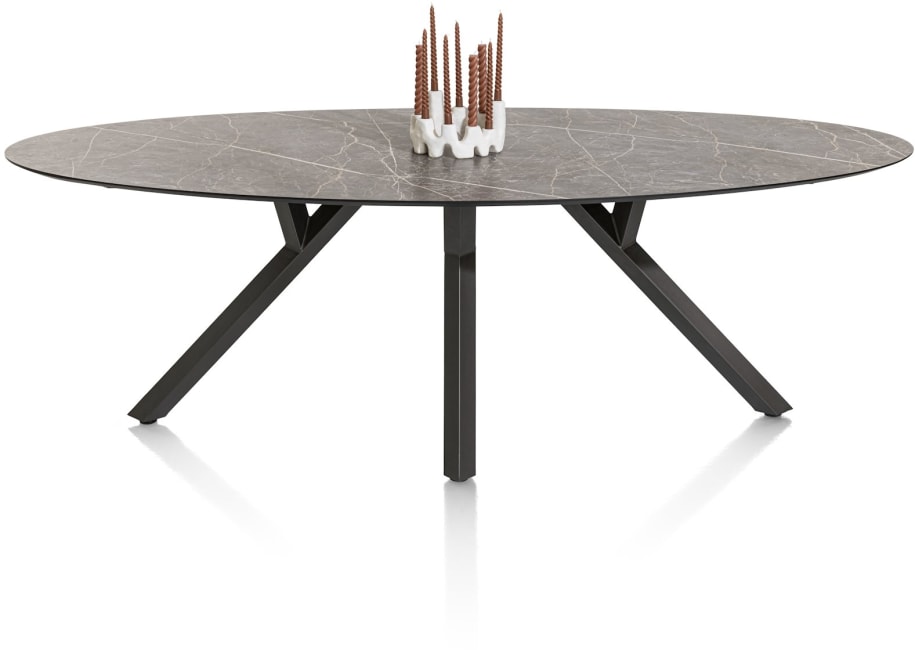 Table ellipse 240x110 cm gris clair Minato - XOOON
