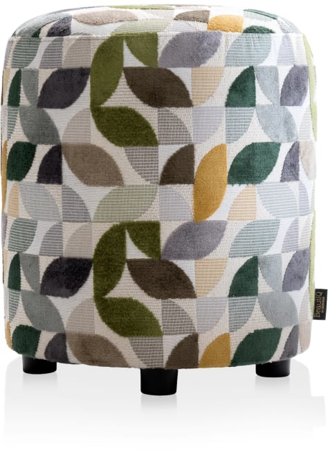 BeautiQ - Elite poef - rond 42 cm in de kleur Olijf