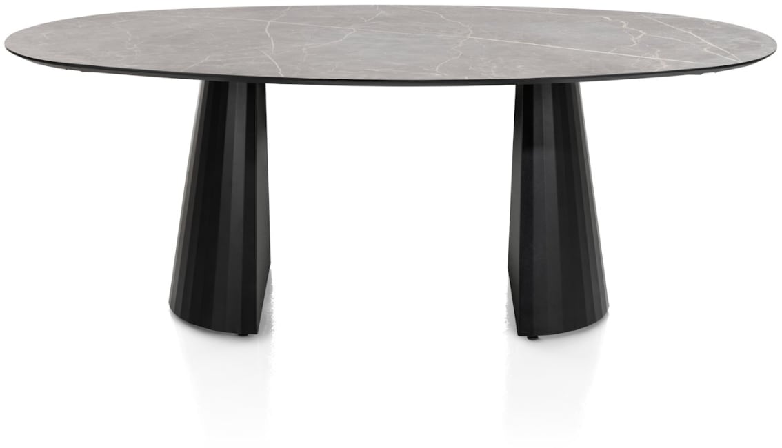 Table ellipse 210x120 cm gris clair Arabax - XOOON