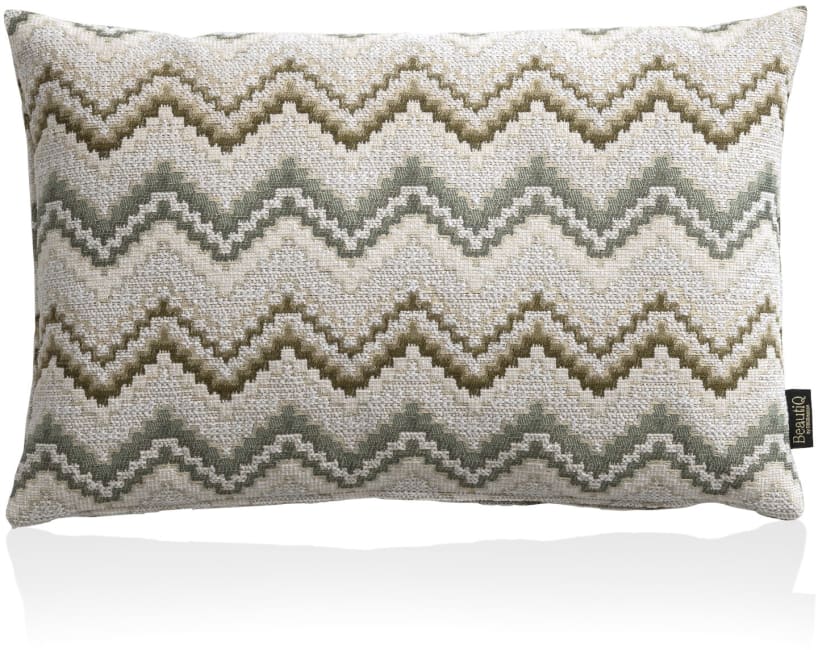 BeautiQ - Lush kussen 40x60cm in de kleur Olijf - COCOmaison