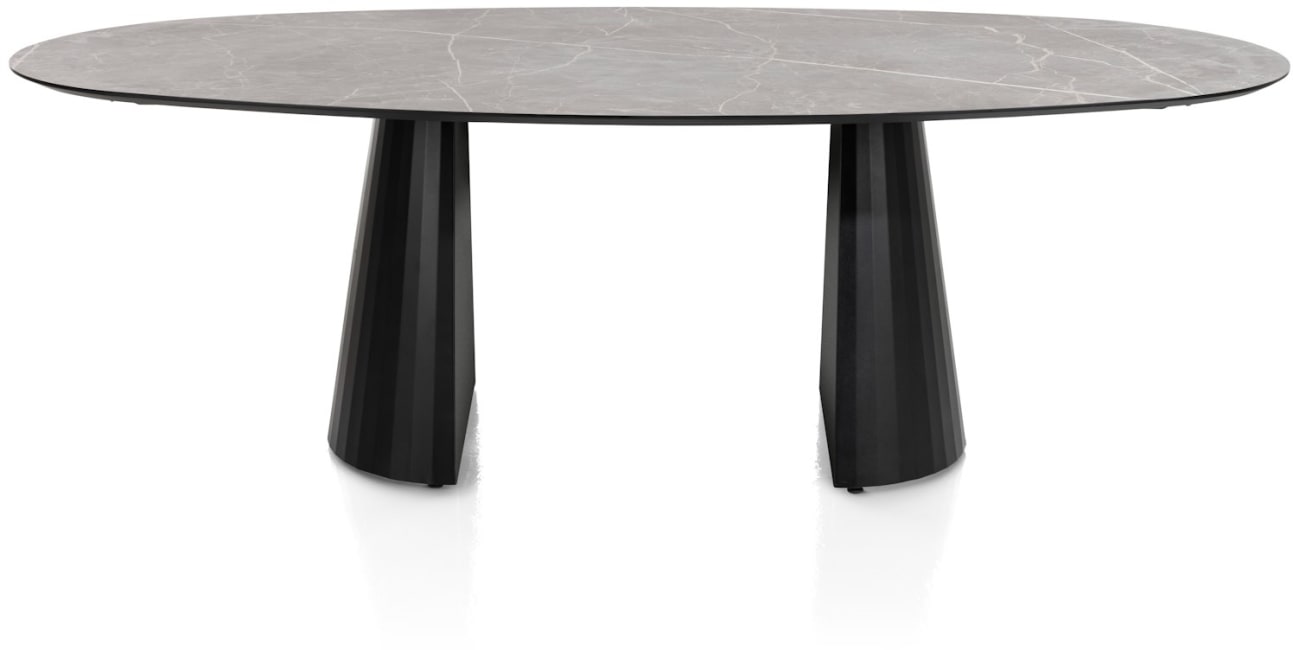 Table ellipse 240x120 cm gris clair Arabax - XOOON