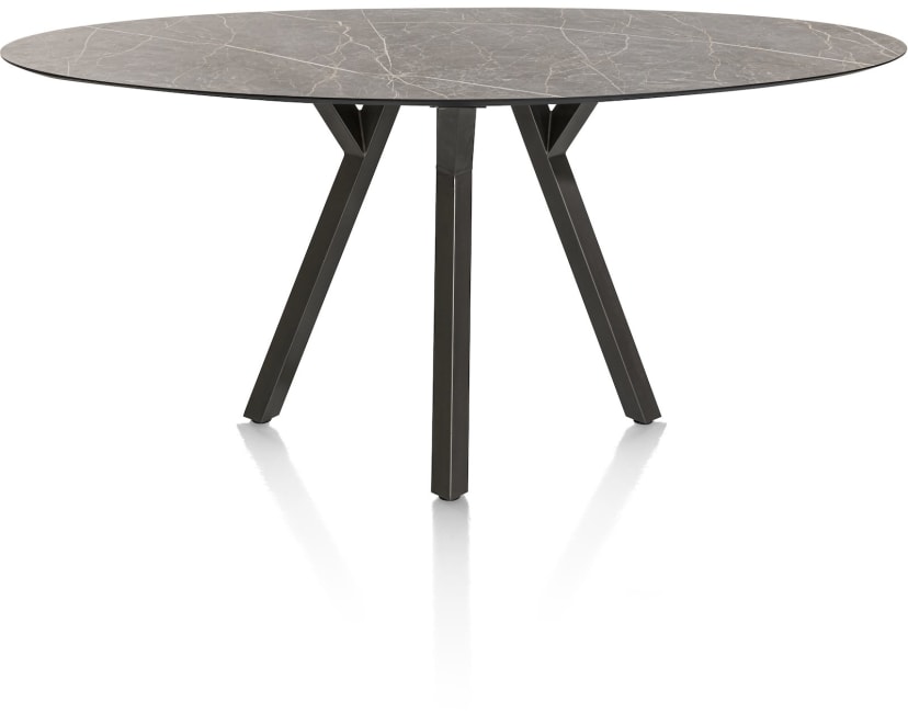 Table de bar ellipse 240x110 cm gris clair Minato - XOOON
