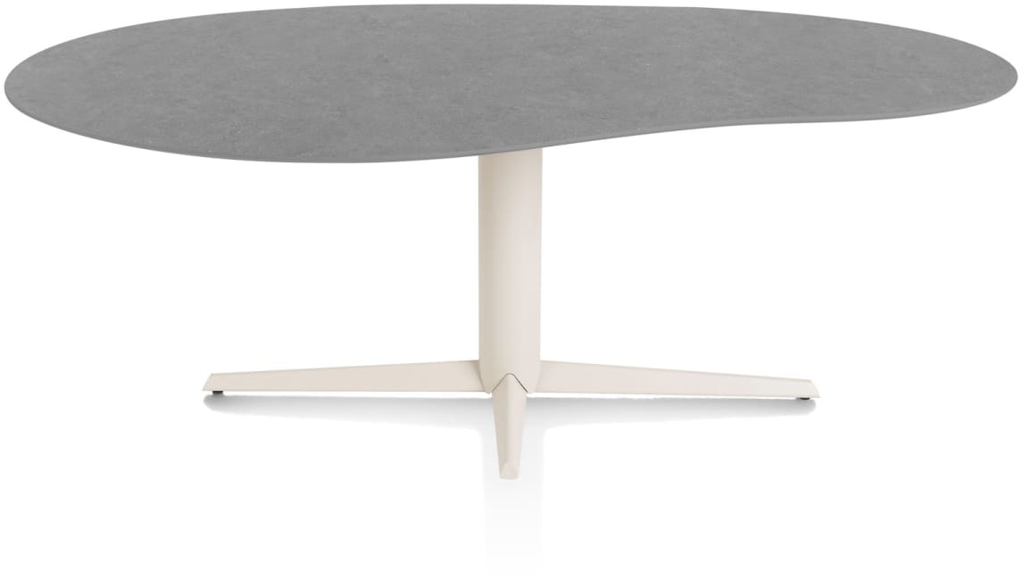 Saluti, TISCH ORGANISCH 210 X 120 CM. - CENTRALE POOT - CRÈME - Anthrazit