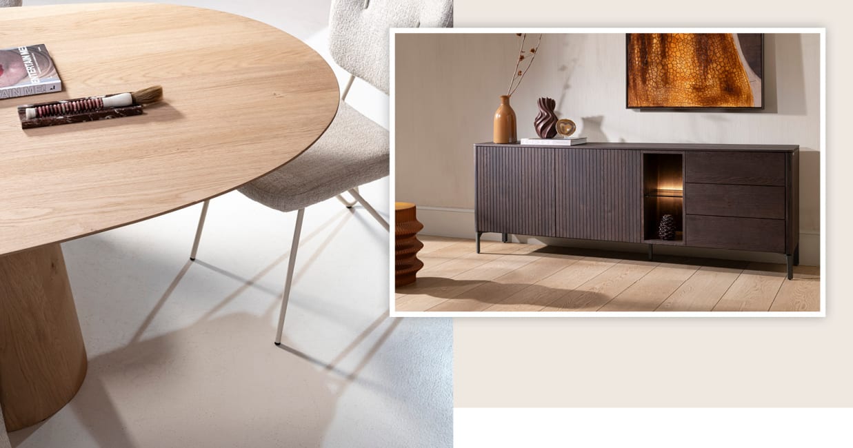 TRENTON-collectie van XOOON: eikenhouten meubelen met een retro look