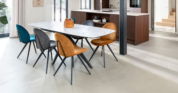 Table à manger extensible en céramique